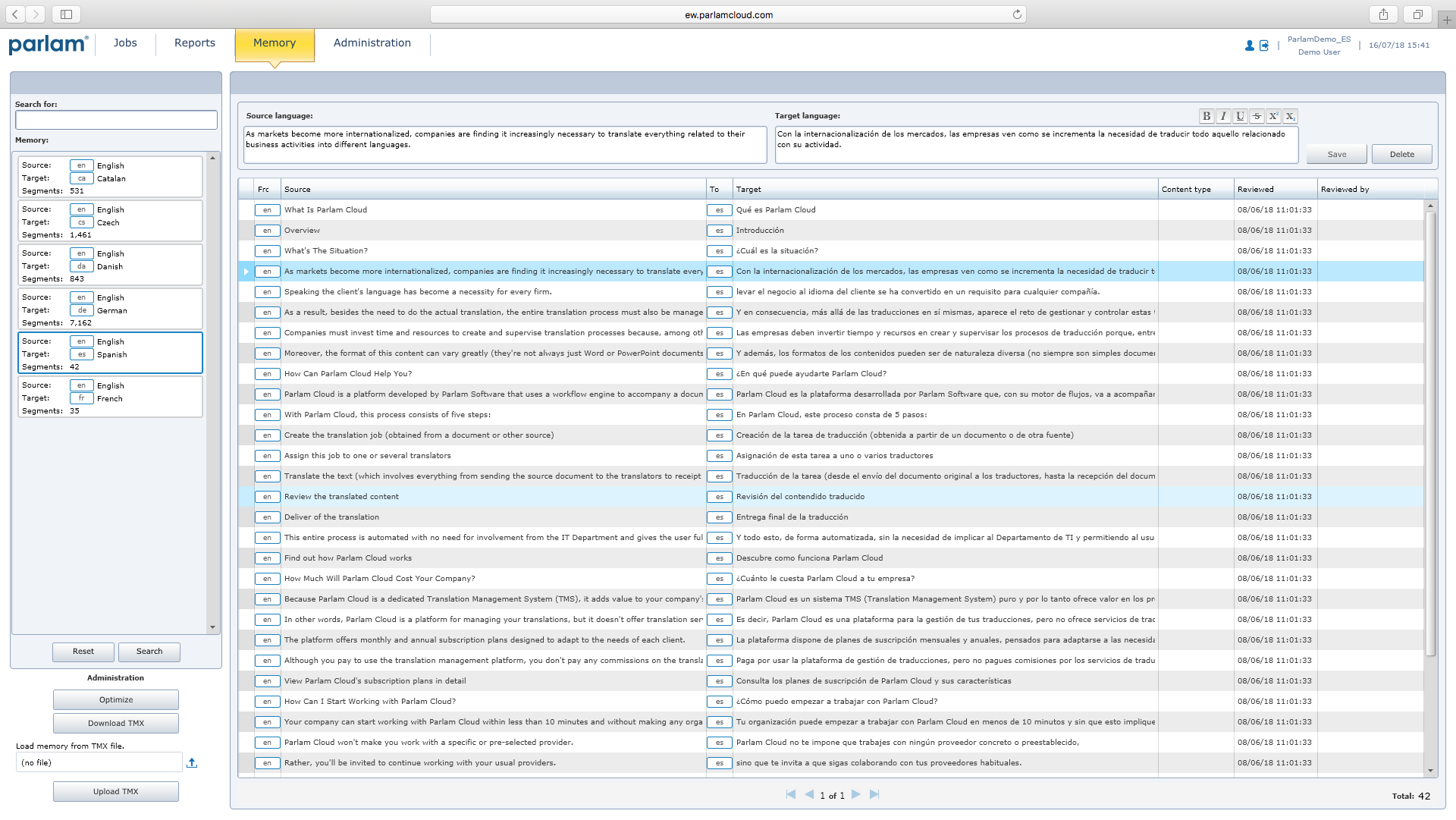 PARLAM TMS – Manage Your Translations « LangSpire